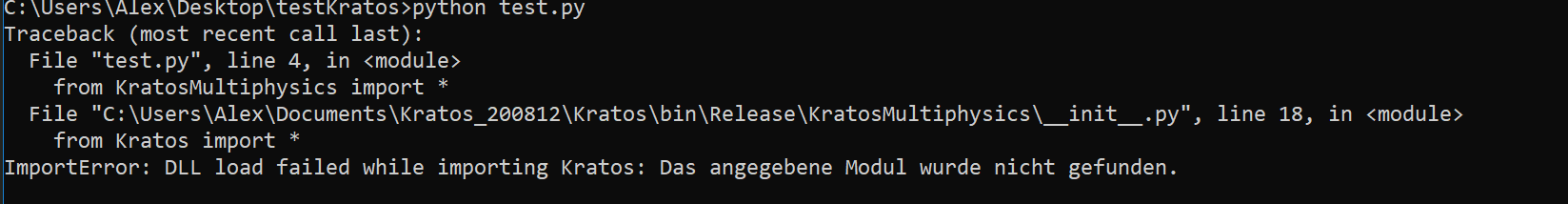 DLL load failed while importing Kratos · Issue #7487 · KratosMultiphysics/Kratos · GitHub