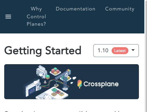Make mobile header menus the same · Issue #199 · crossplane/docs · GitHub