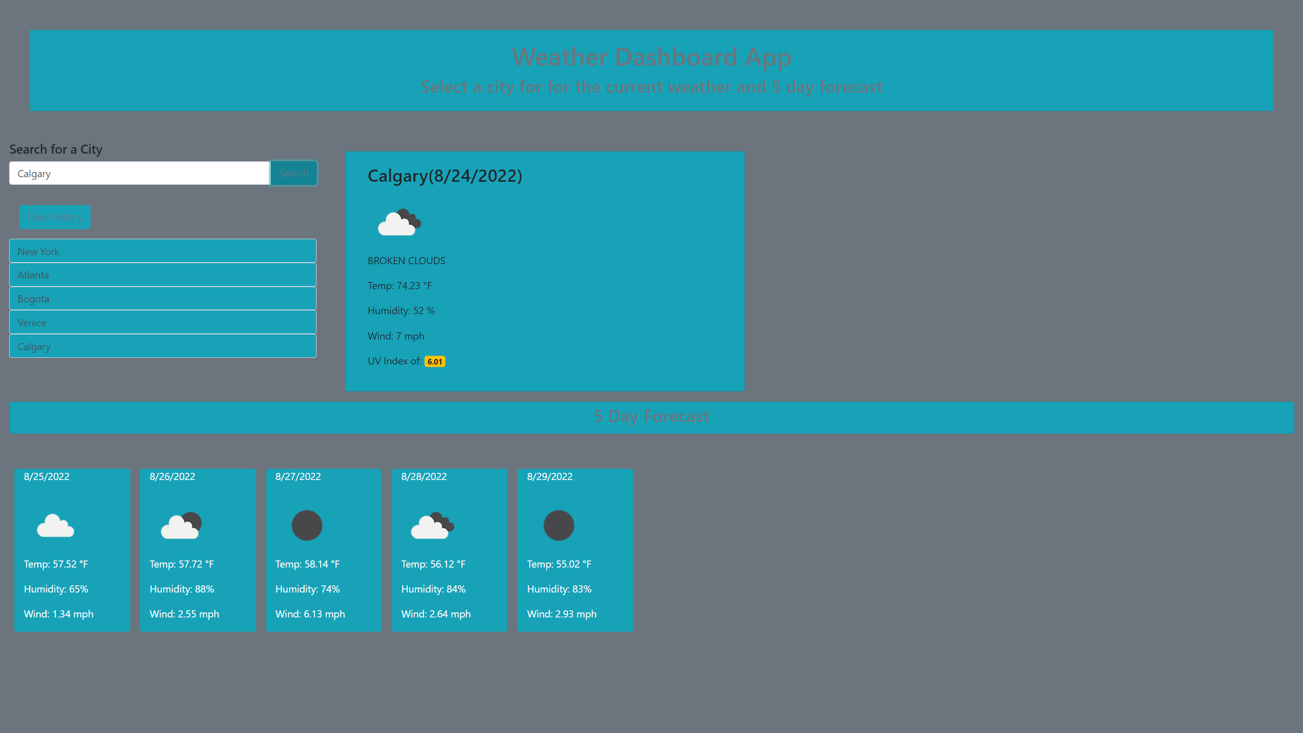 GitHub - pseudoDjnn/Weather-Dashboard