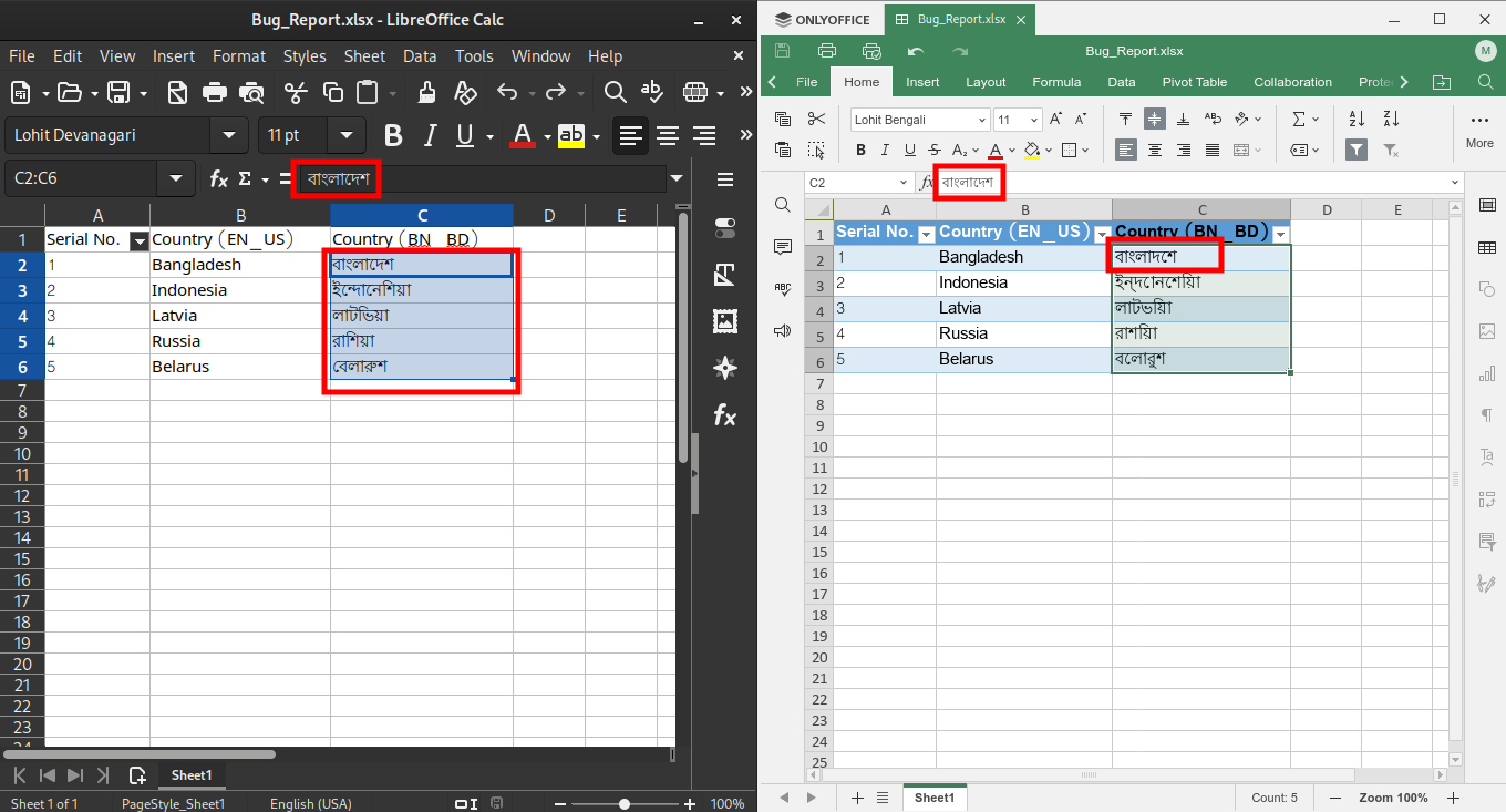 Incorrect Bengali Font Rendering in the OnlyOffice Spreadsheet · Issue #1322 · ONLYOFFICE ...
