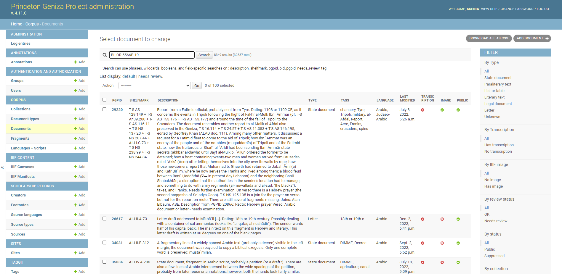 Admin shelfmark search giving irrelevant results · Issue #1270 · Princeton-CDH/geniza · GitHub