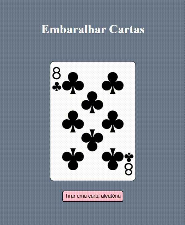 GitHub - camilamaraschin/carta-de-baralho: Usando APIs Deck of Cards, o usuário ao clicar no ...