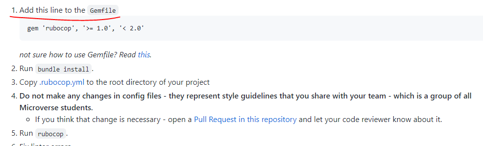Ruby Lintes Install · Issue 223 · Microverseinclinters Config · Github 