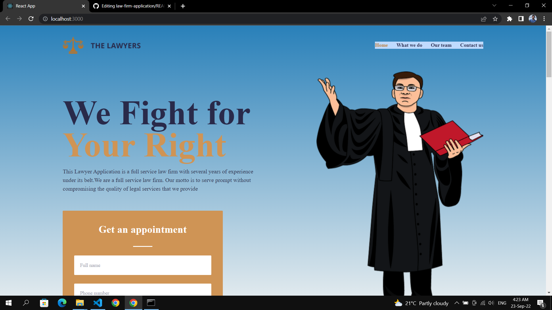 GitHub - Sukesh22/law-firm-application