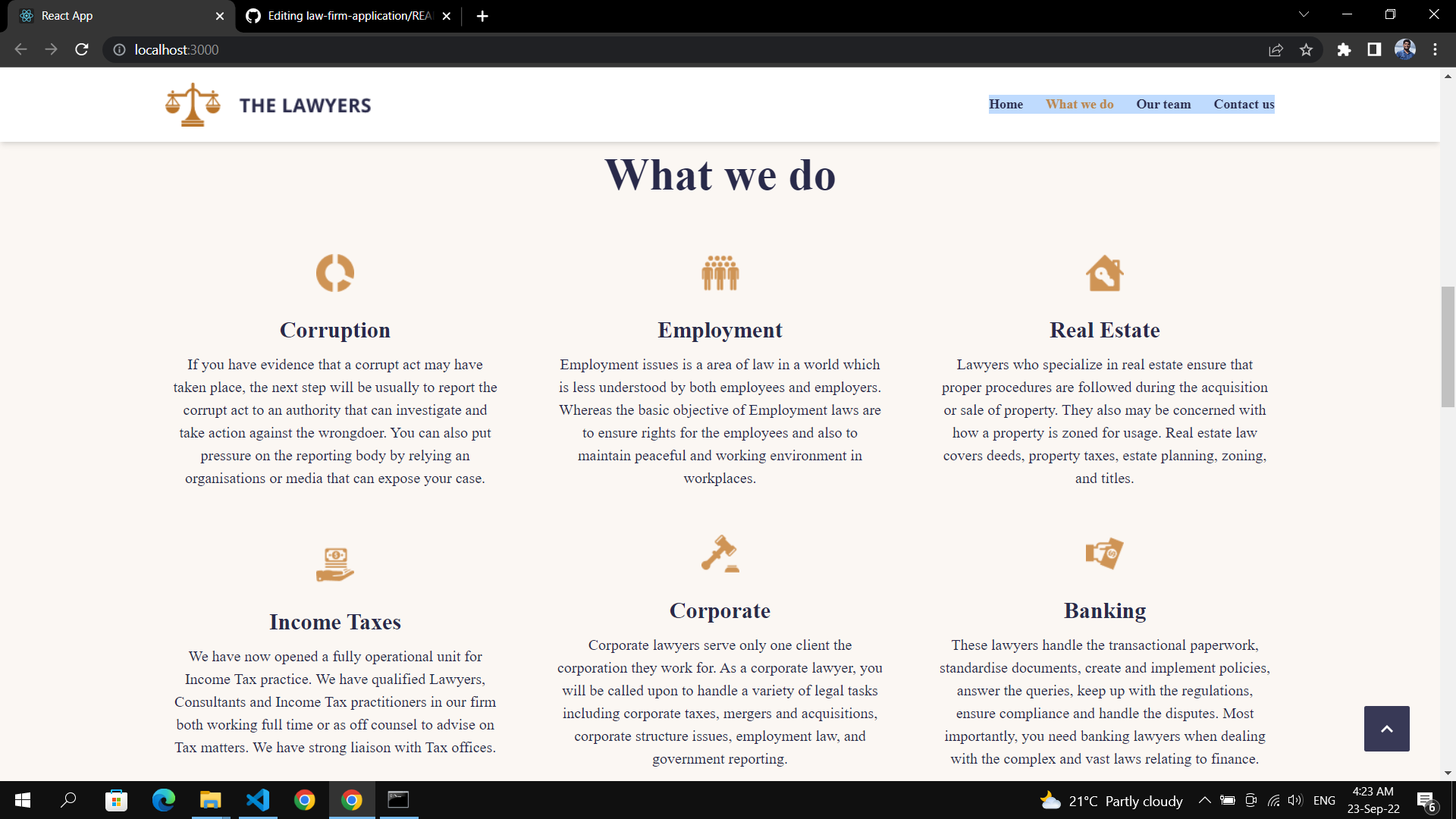 GitHub - Sukesh22/law-firm-application