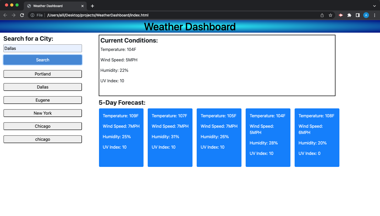 GitHub - allibrodine/WeatherDashboard