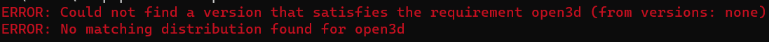 Pip Install Does Not Work When Using From Python 311 Environment · Issue 6287 · Isl Orgopen3d
