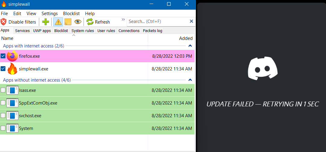 [Bug] Doesn't seem to work on Windows 11 · Issue #1336 · henrypp/simplewall · GitHub