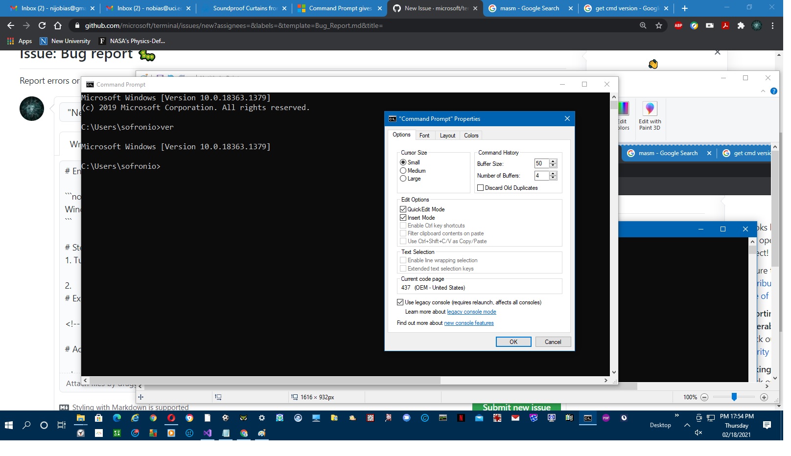 "New Console" mode gives blank screen · Issue #9214 · microsoft ...
