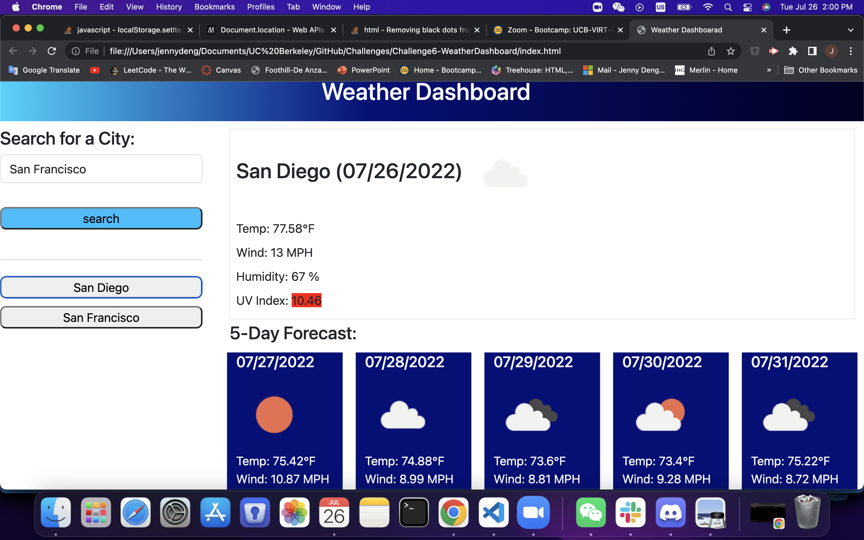 GitHub - TottoMoe/WeatherDashboard