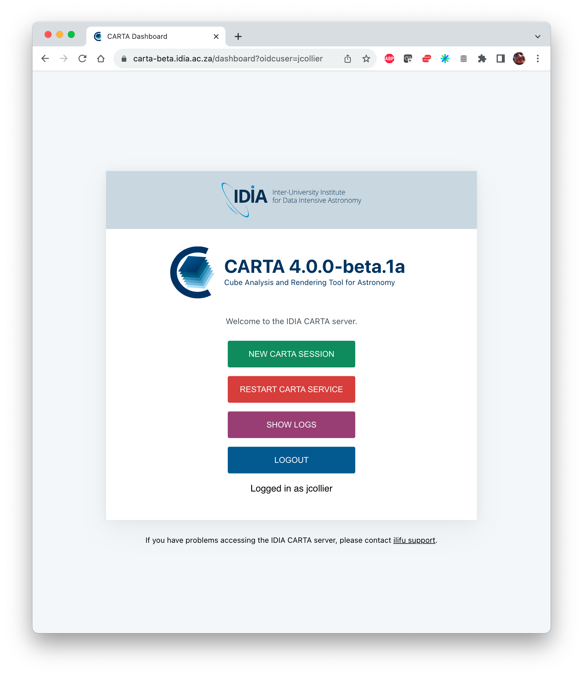 URL redirect issues when using ilifu SSO · Issue #153 · CARTAvis/carta-controller · GitHub