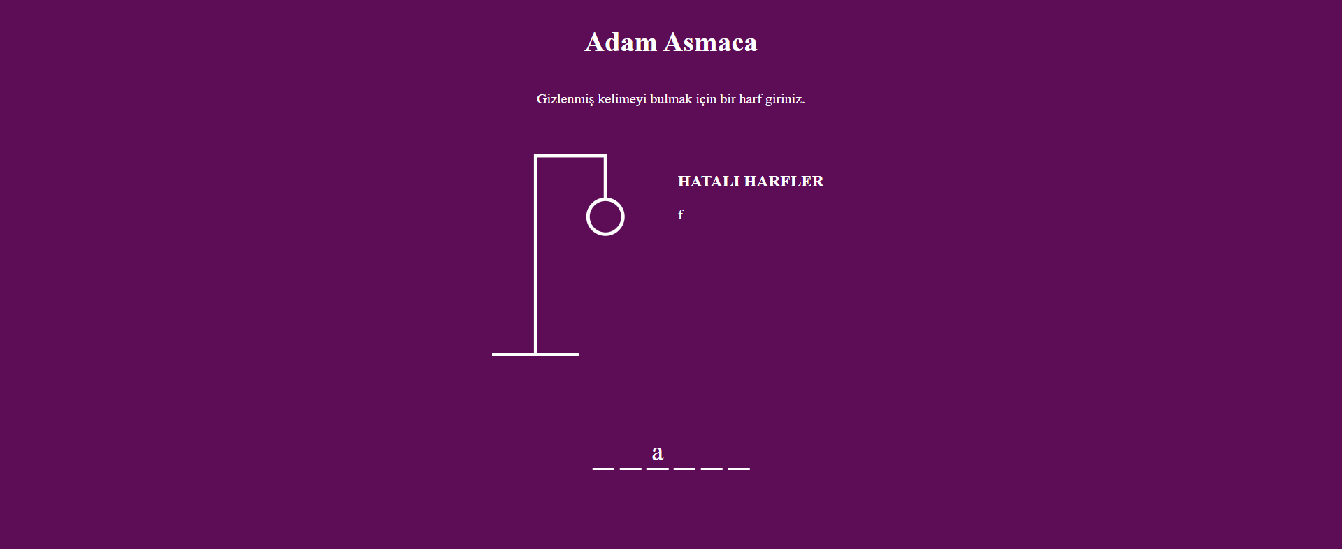 GitHub - ozgeerkskn/Hangman: Hangman game developed with Javascript