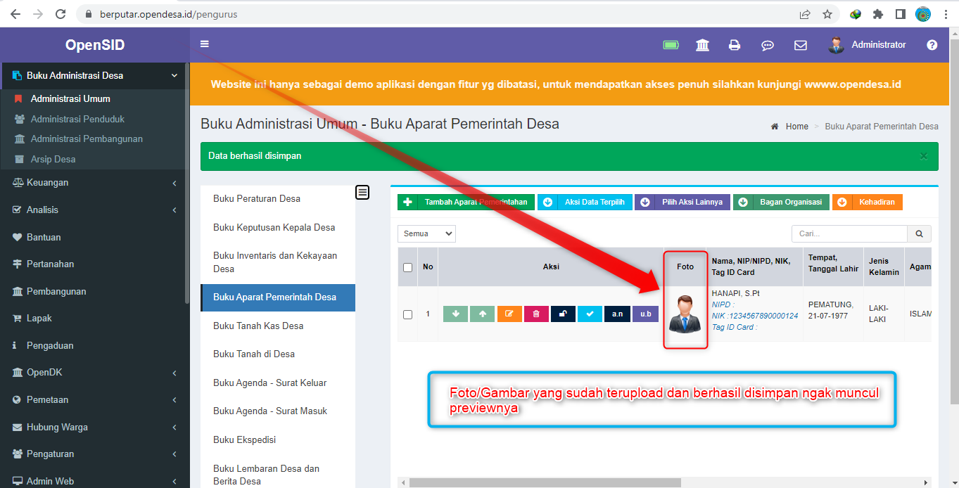 Bugerror Fotogambar Perangkat Desa Tidak Tampil · Issue 5248 · Opensidopensid · Github 