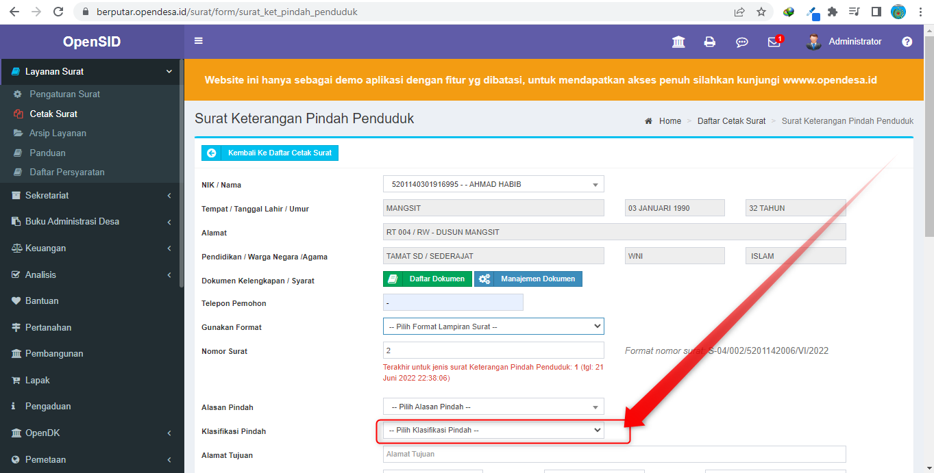 Bugerror Pada Surat Keterangan Pindah Penduduk · Issue 5287 · Opensidopensid · Github