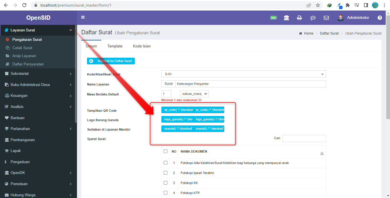 Bug/error: Pada Pengaturan Surat · Issue #5382 · OpenSID/OpenSID · GitHub