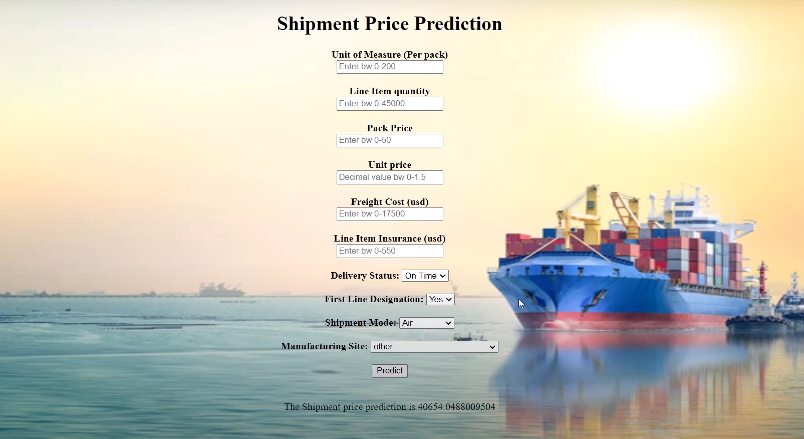 GitHub - RushikeshKalkar/Shipment_Price_Prediction_Internship