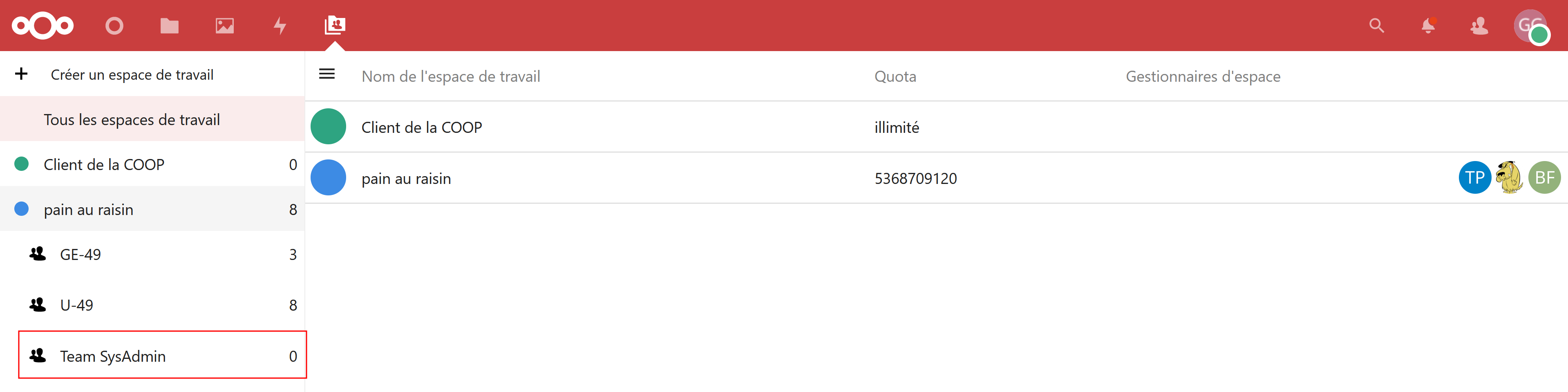 Convert group folder in workspace : display bug for the number of users in groups converted from ...
