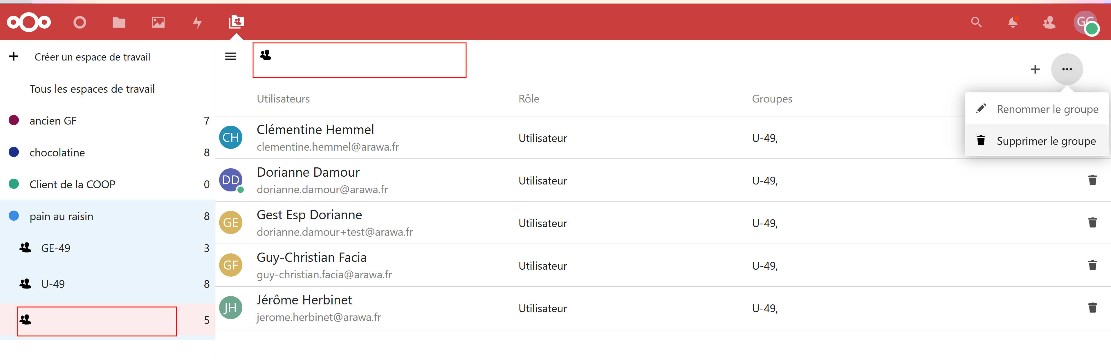 Convert group folder into a workspace : rename a group doesn't work · Issue #639 · arawa ...