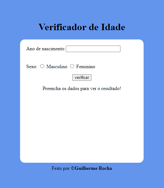 GitHub - guilhrocha/Verificador_de_idade: Verificador de idade com JS