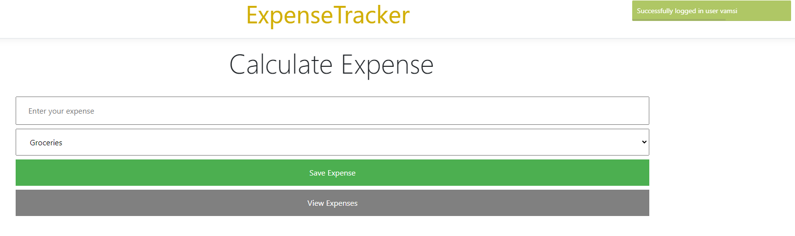 GitHub - A00259393-Vamsi/ExpenseTracker: tracker to calculate expenses