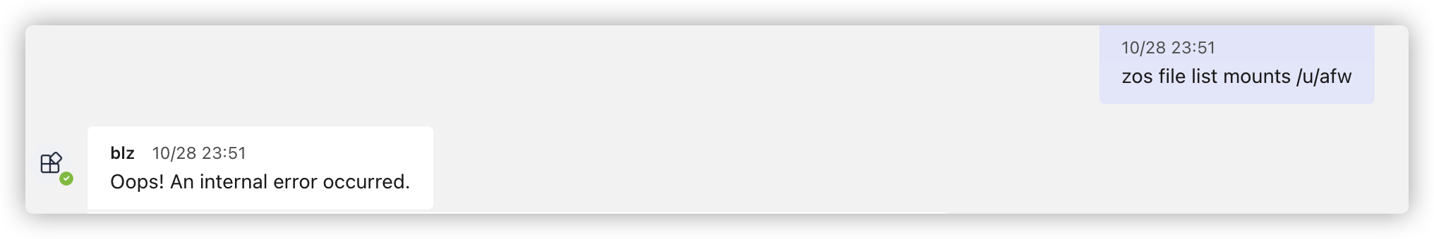 Bug Empty Error Message Is Returned For The Command `zos File List Mounts ` · Issue 163 · Zowe