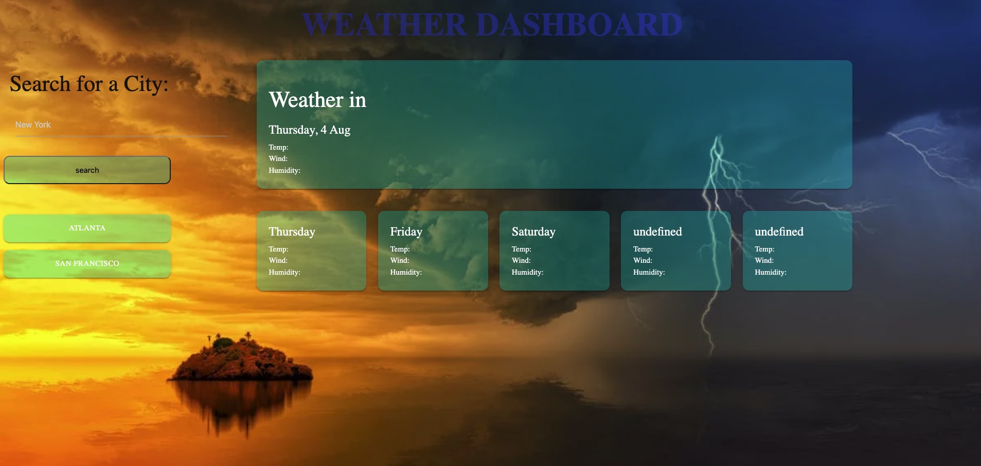 GitHub - James-Fraser1/weather-dashboard