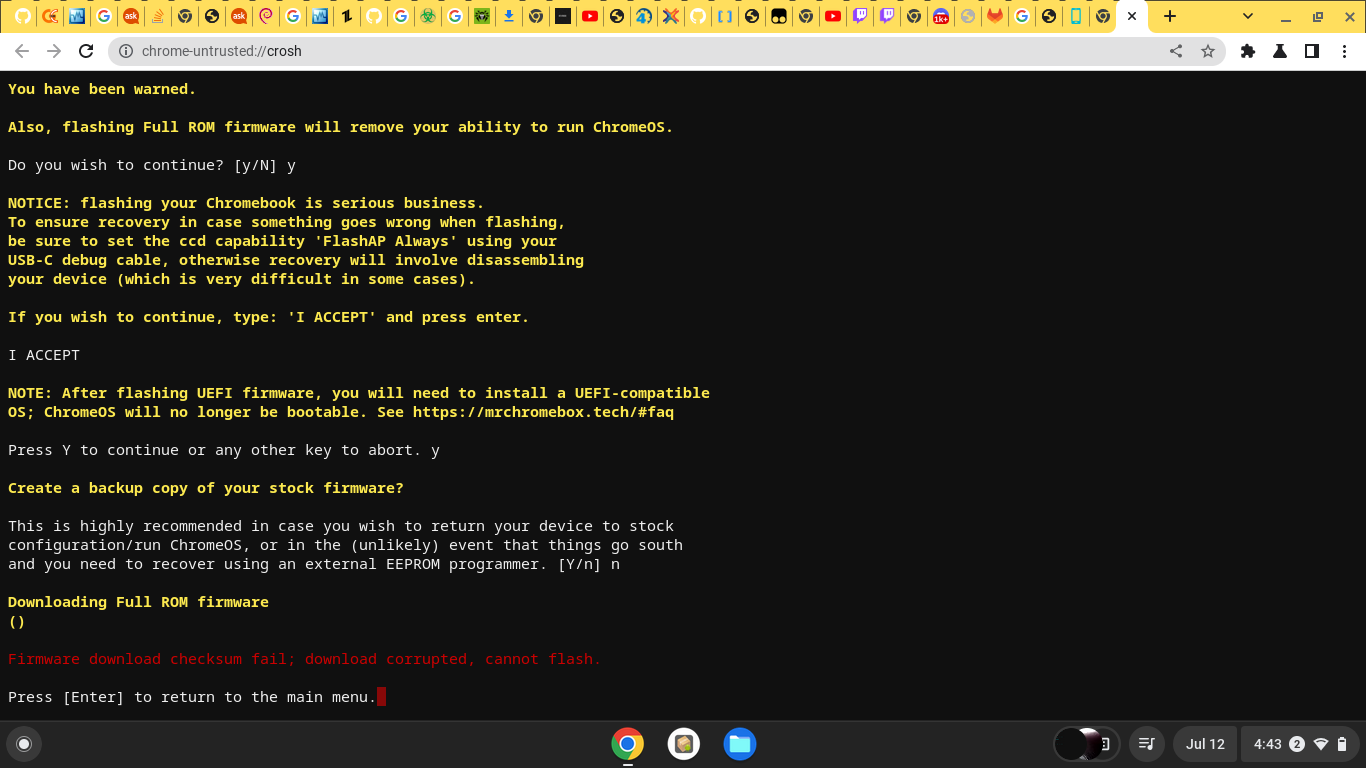 i keep getting cheksom error · Issue #212 · MrChromebox/scripts · GitHub