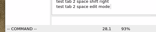 Vim Normal Mode Shift Left Right Commands Create Too Many Tabs · Issue