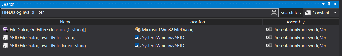 Constant search misses properties · Issue #2822 · icsharpcode/ILSpy · GitHub