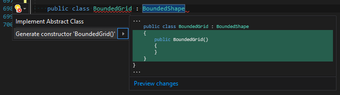 Implement interface quick fix does not add class brackets for nested ...