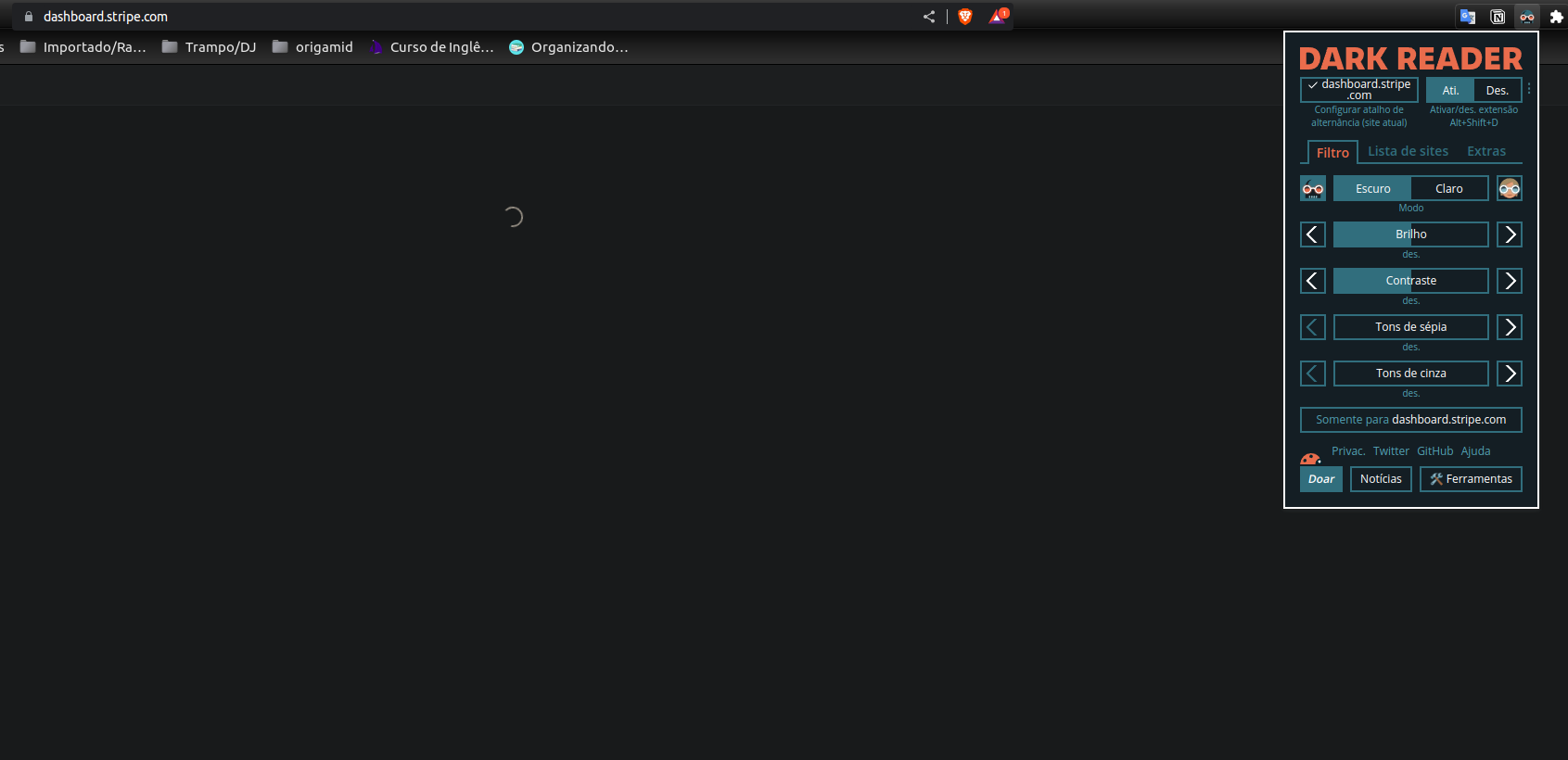 Bug Broken Website Stripe Dashboard · Issue 10290 · Darkreaderdarkreader · Github 8387