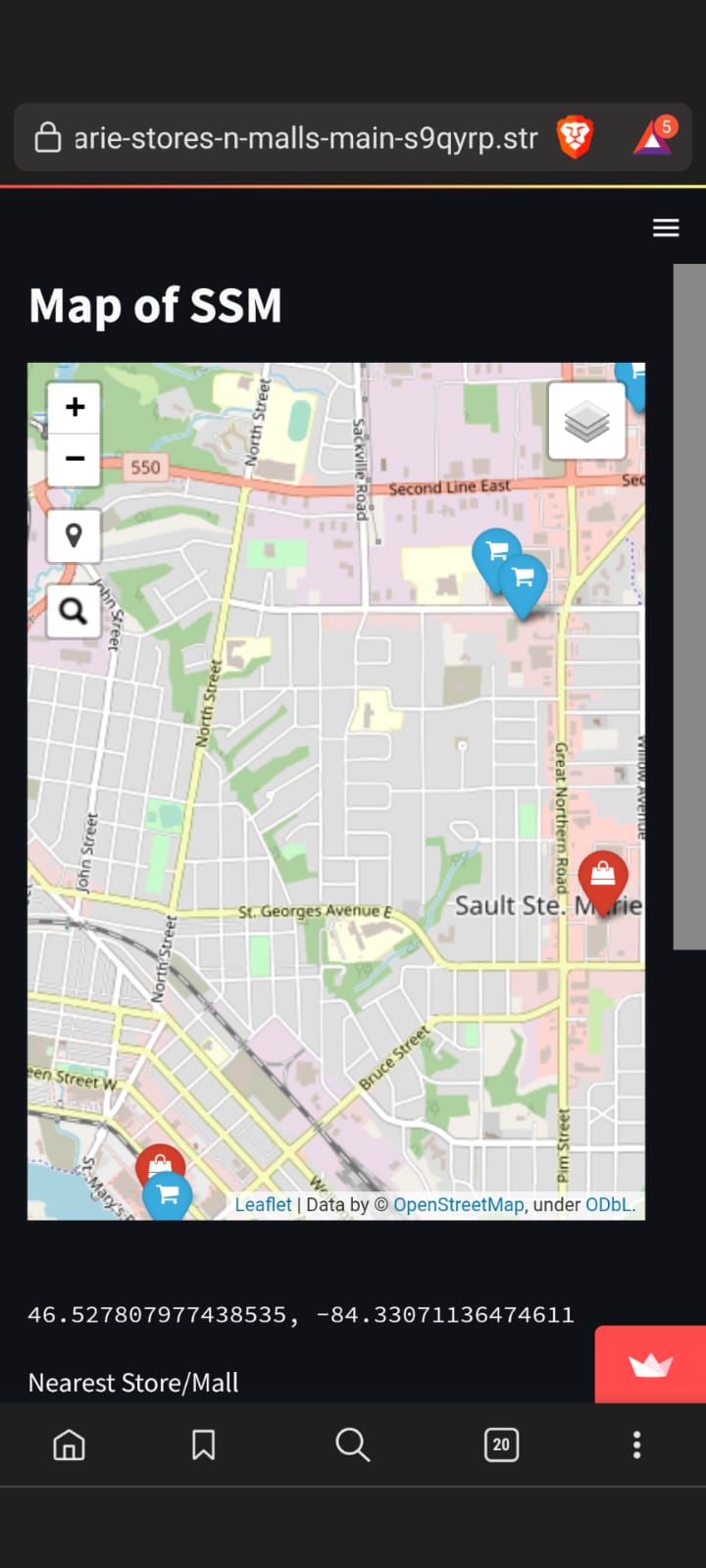 GitHub - ryanenoch/sault-ste-marie-stores-n-malls: This is a Python Streamlit web app that ...