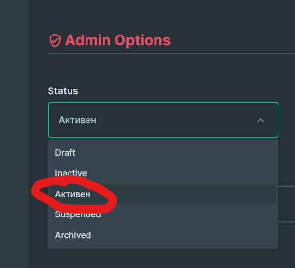 Admin Options Status Translation Has A Bug · Issue 7367 · Directusdirectus · Github 