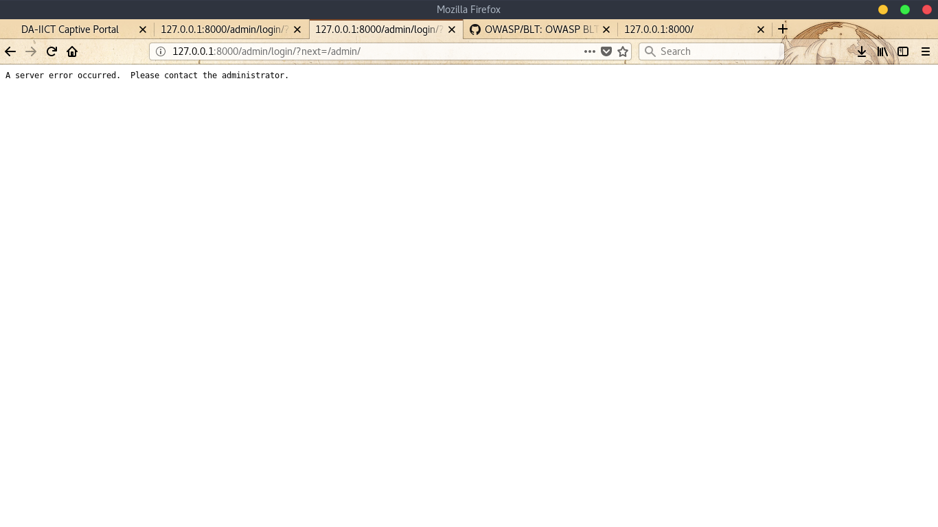 Server Error Blt Api · Issue 599 · Owasp Bltblt · Github