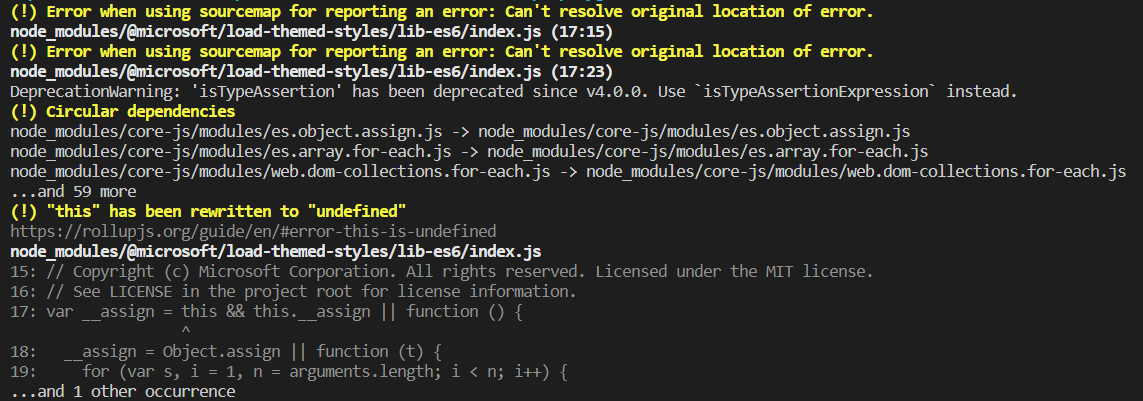 Error when using sourcemap for reporting an error: Can't resolve original location of error ...