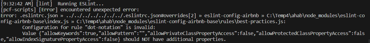 Configuration For Rule Dot Notation Is Invalid · Issue 320 · Iamturnseslint Config Airbnb 