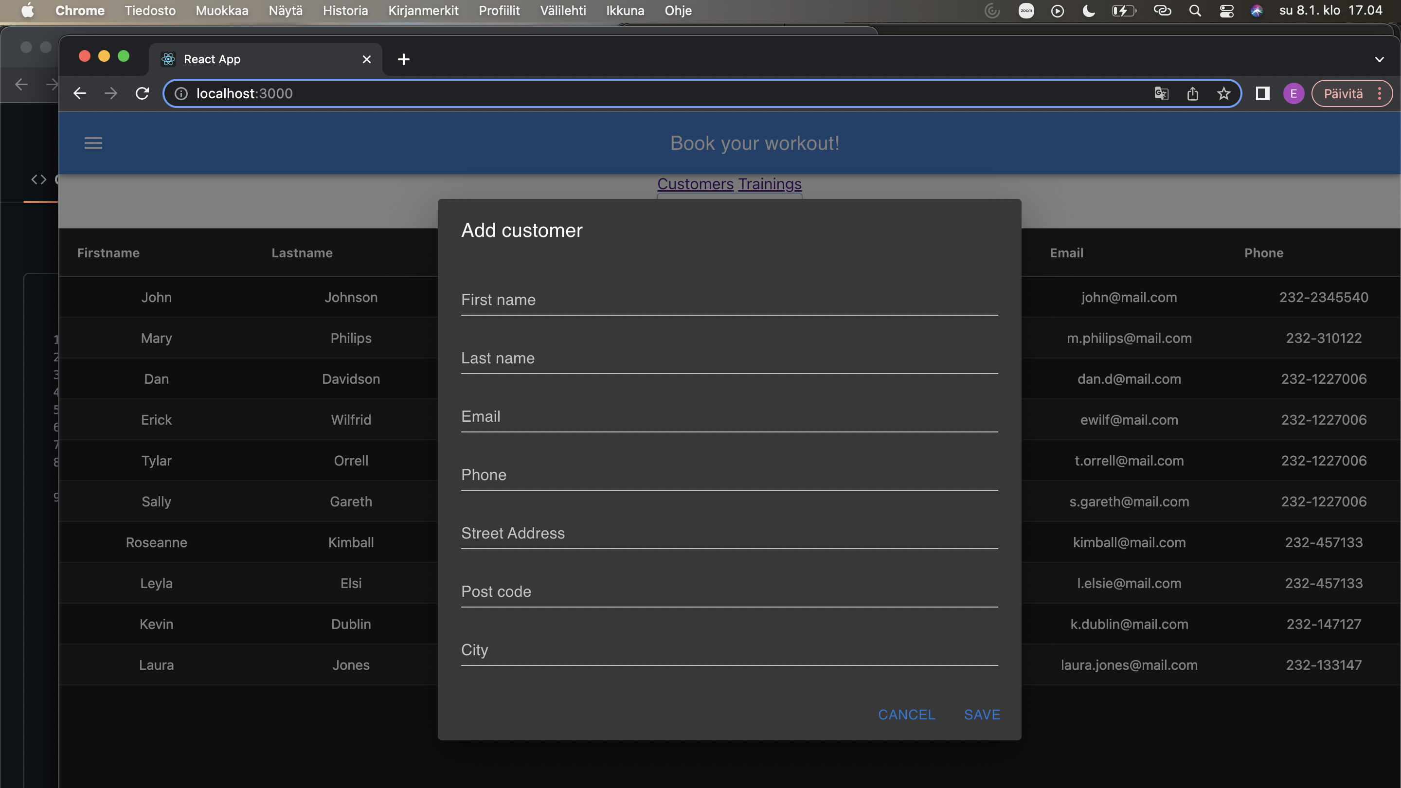 GitHub - emmastude/Personaltrainer