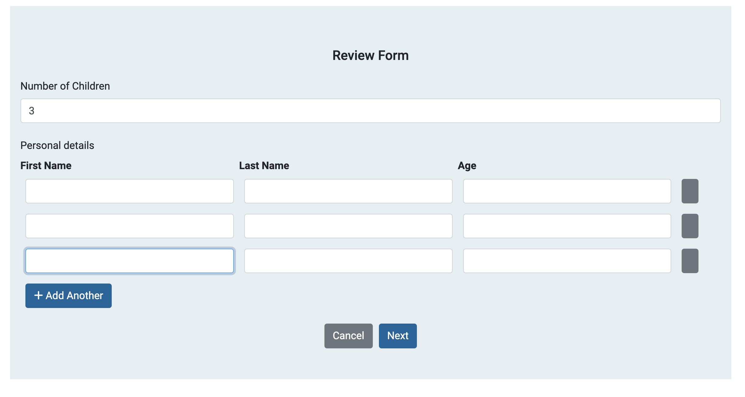 [BUG] DataGrid rows counts should change based on another input field value in formIO · Issue ...