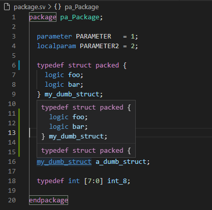 Add support to "go to def" for const/enum/etc · Issue #89 · eirikpre/VSCode-SystemVerilog · GitHub