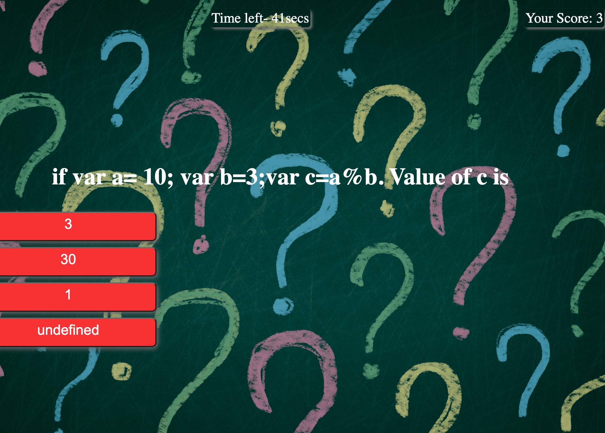 GitHub - sanjaybenu/JavaScript-Timed-Quiz-Game