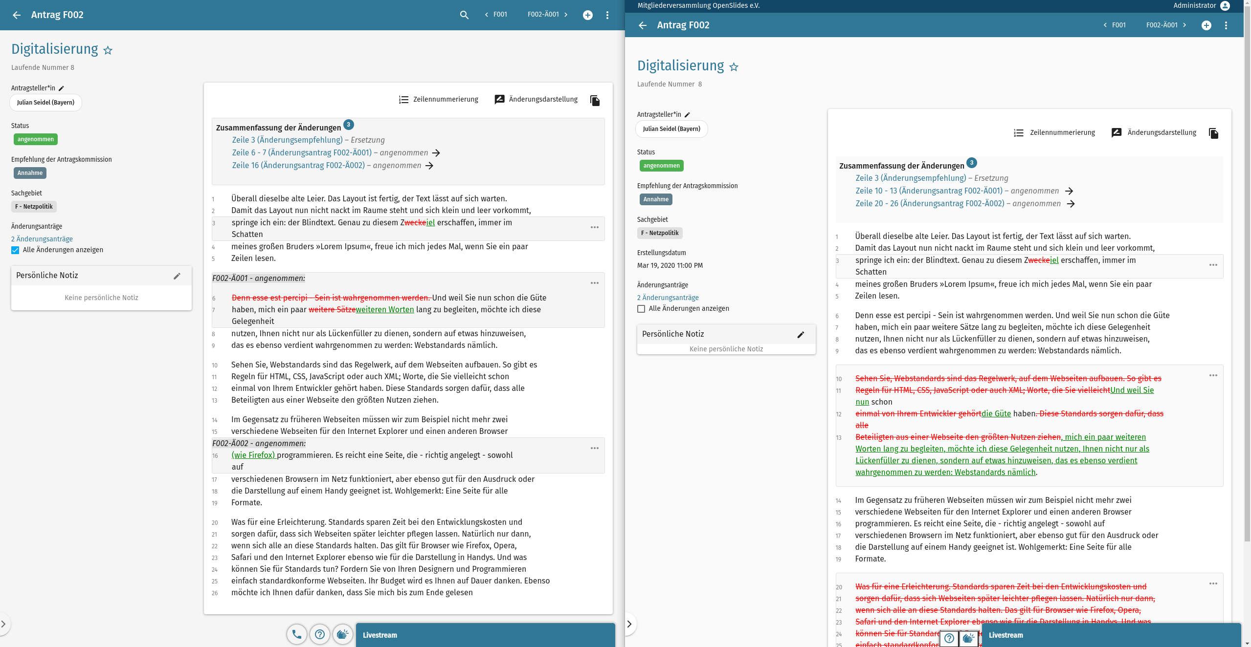 OS3 Meeting Import: amendment import is broken · Issue #6473 · OpenSlides/OpenSlides · GitHub