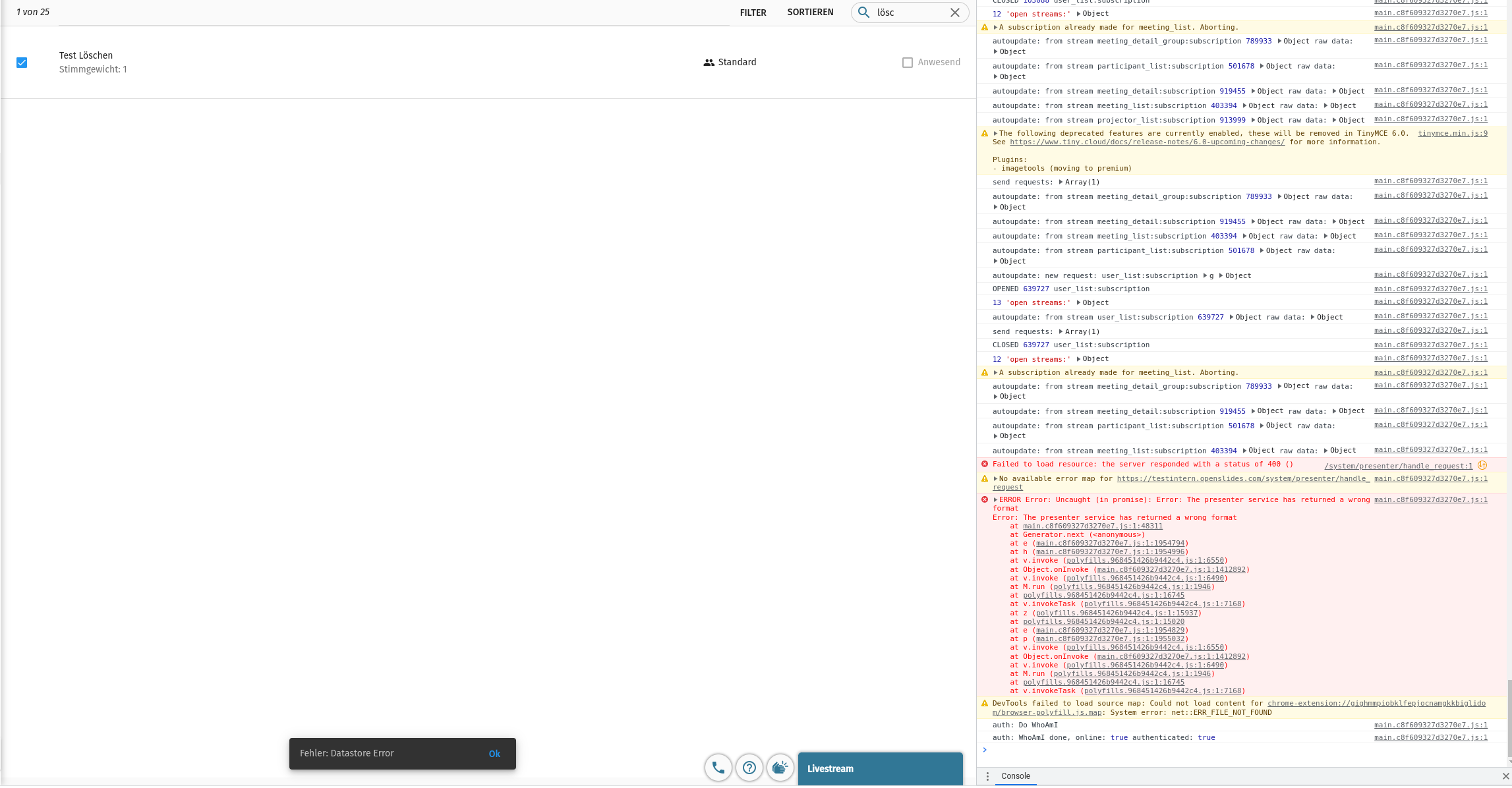 Users cannot be deleted from a meeting · Issue #1419 · OpenSlides/openslides-client · GitHub
