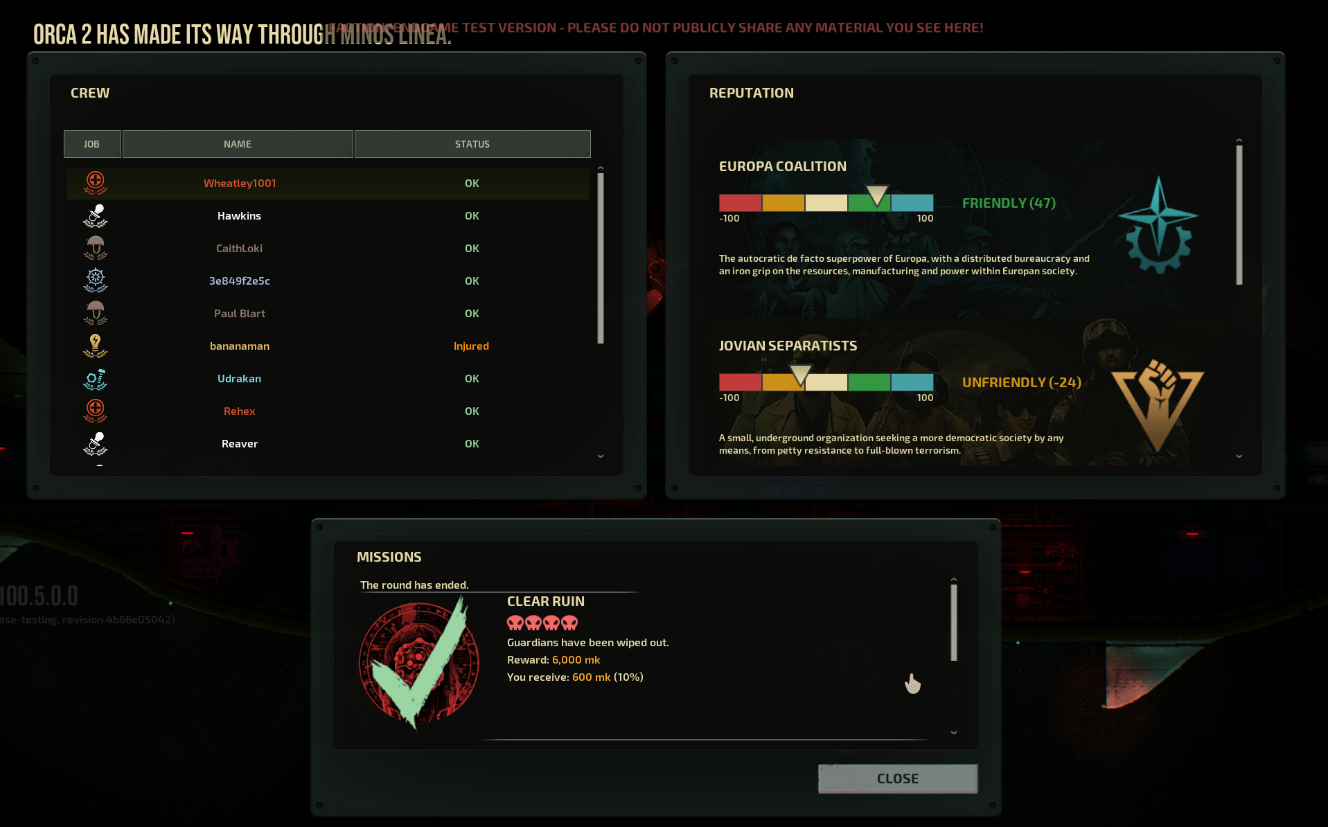 [Factions] Clear Ruin mission gives no reputation reward. · Issue #10467 · FakeFishGames ...