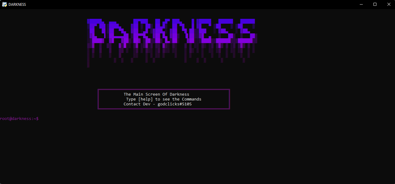 GitHub - OfficialBlackCrack/darkness: Project Darkness