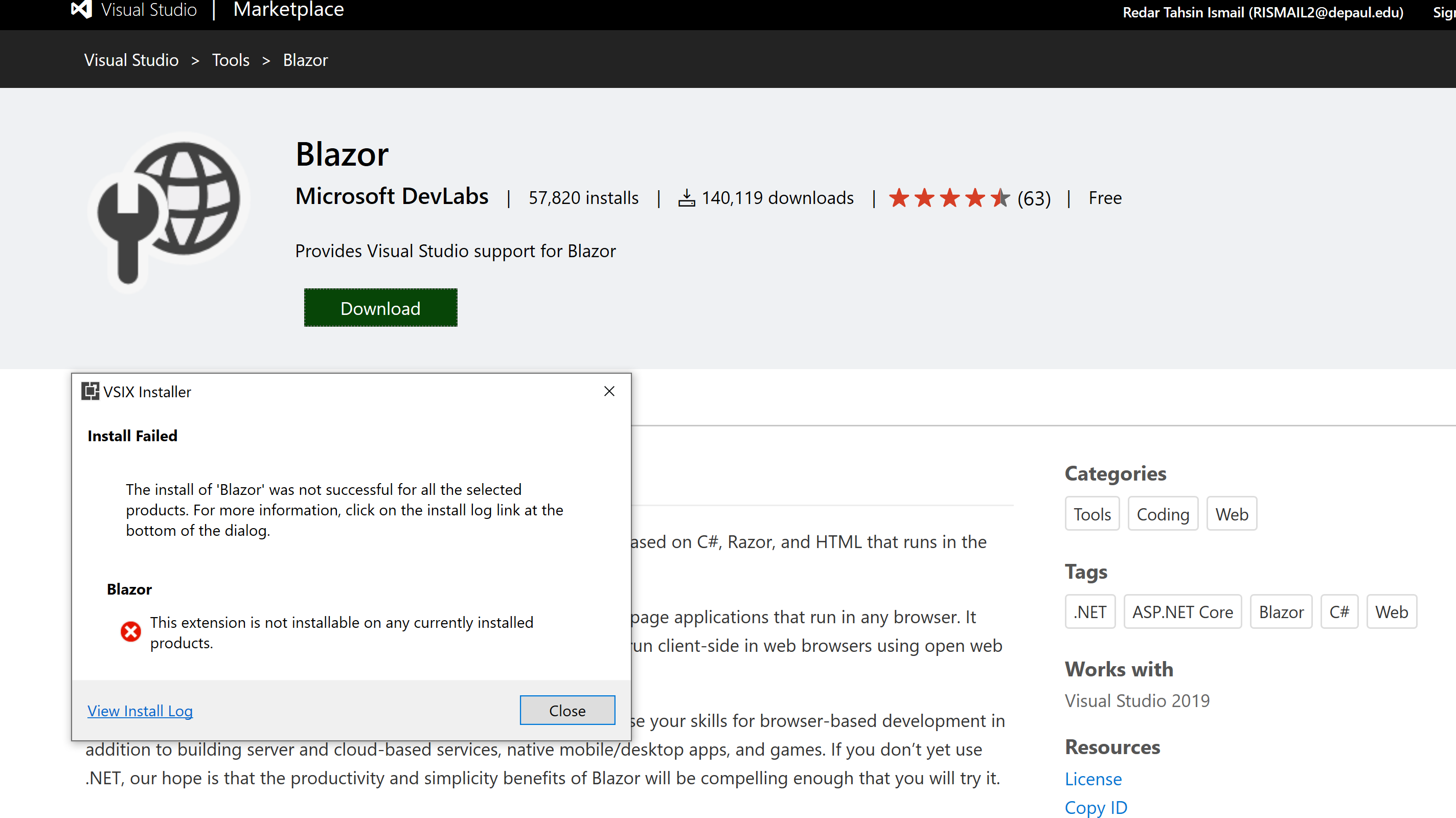 Dependency Alert - Razor Language Services · Issue #16362 · dotnet/aspnetcore · GitHub