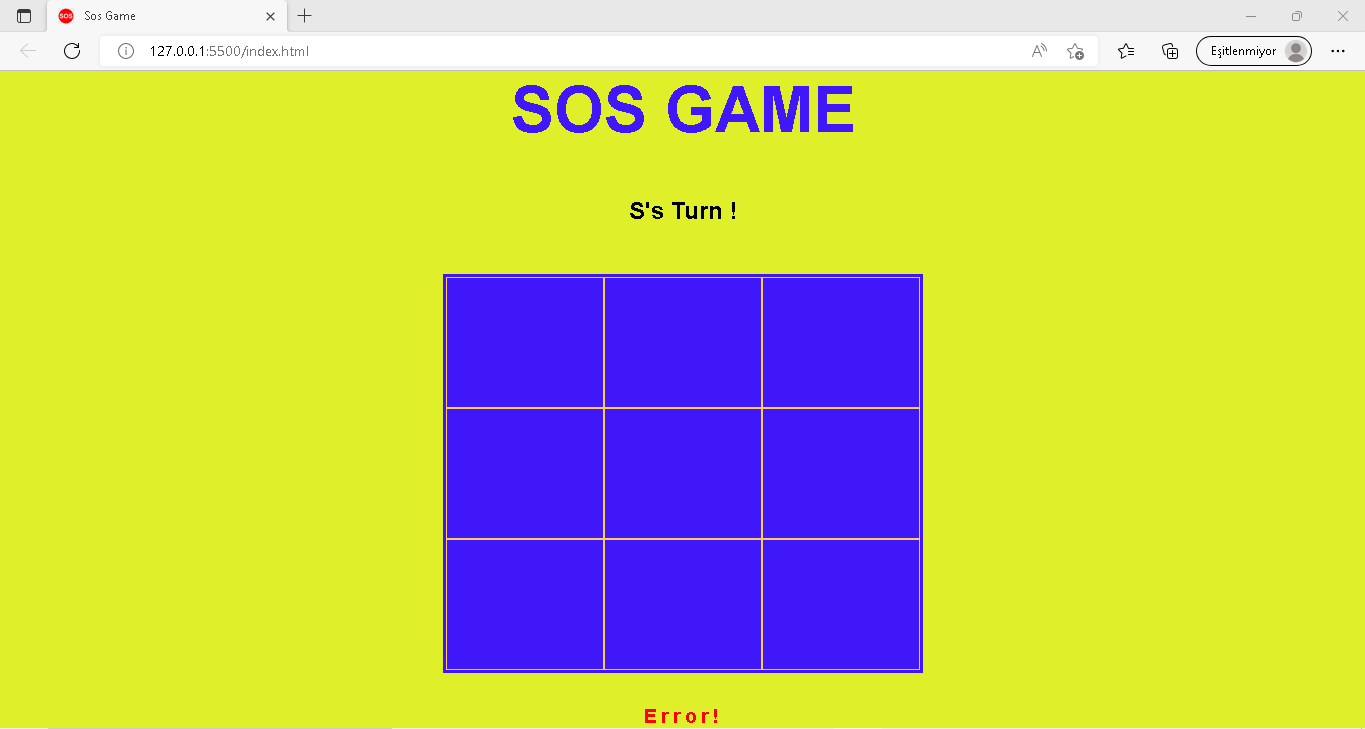 GitHub - nurcanNT/Sos_Game: SOS Game