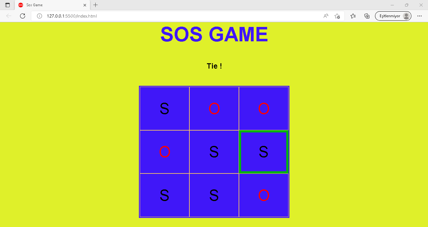 GitHub - nurcanNT/Sos_Game: SOS Game