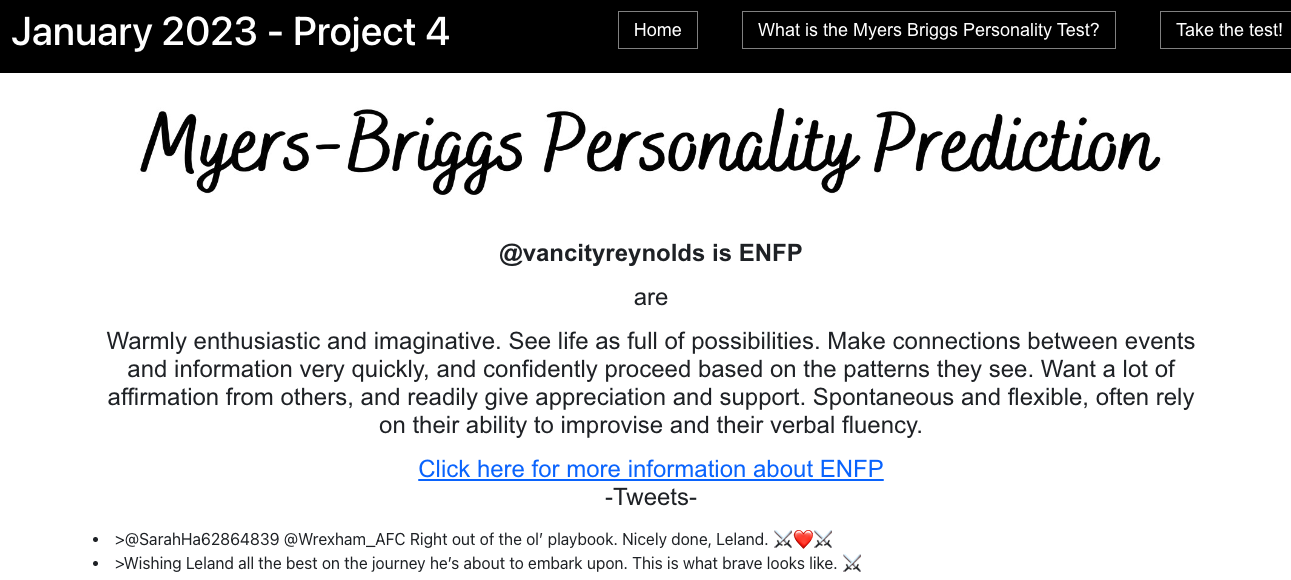 GitHub - djdolejsi/MBTI-Prediction: By using machine learning, we created a website the could ...