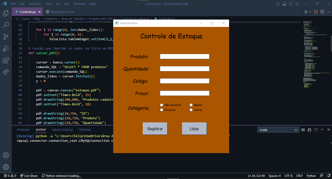 GitHub - felmdx/Controle_de_Estoque: Controle de estoque para comércio ou negócio pequeno em ...