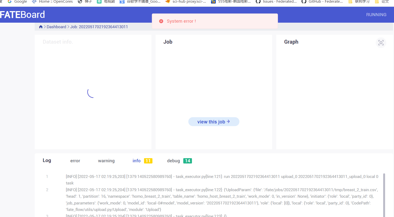 Fateboard日志显示正常，但提示system Error，dashboard无反应 · Issue 3977 · Federatedaifate · Github 